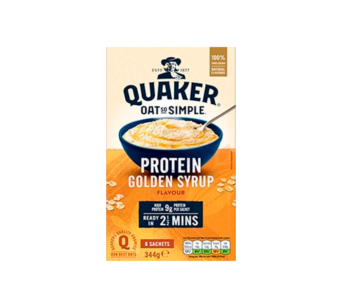 Quaker Oat So Simple Protein Golden Syrup, porridge d'avena - BERFUD ...